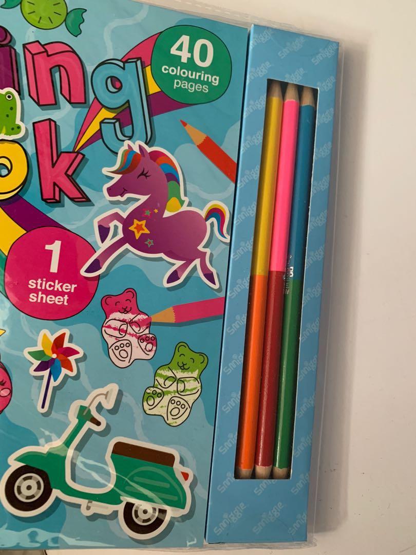 Smiggle Colouring Book, Hobbies & Toys, Books & Magazines, Children's ...