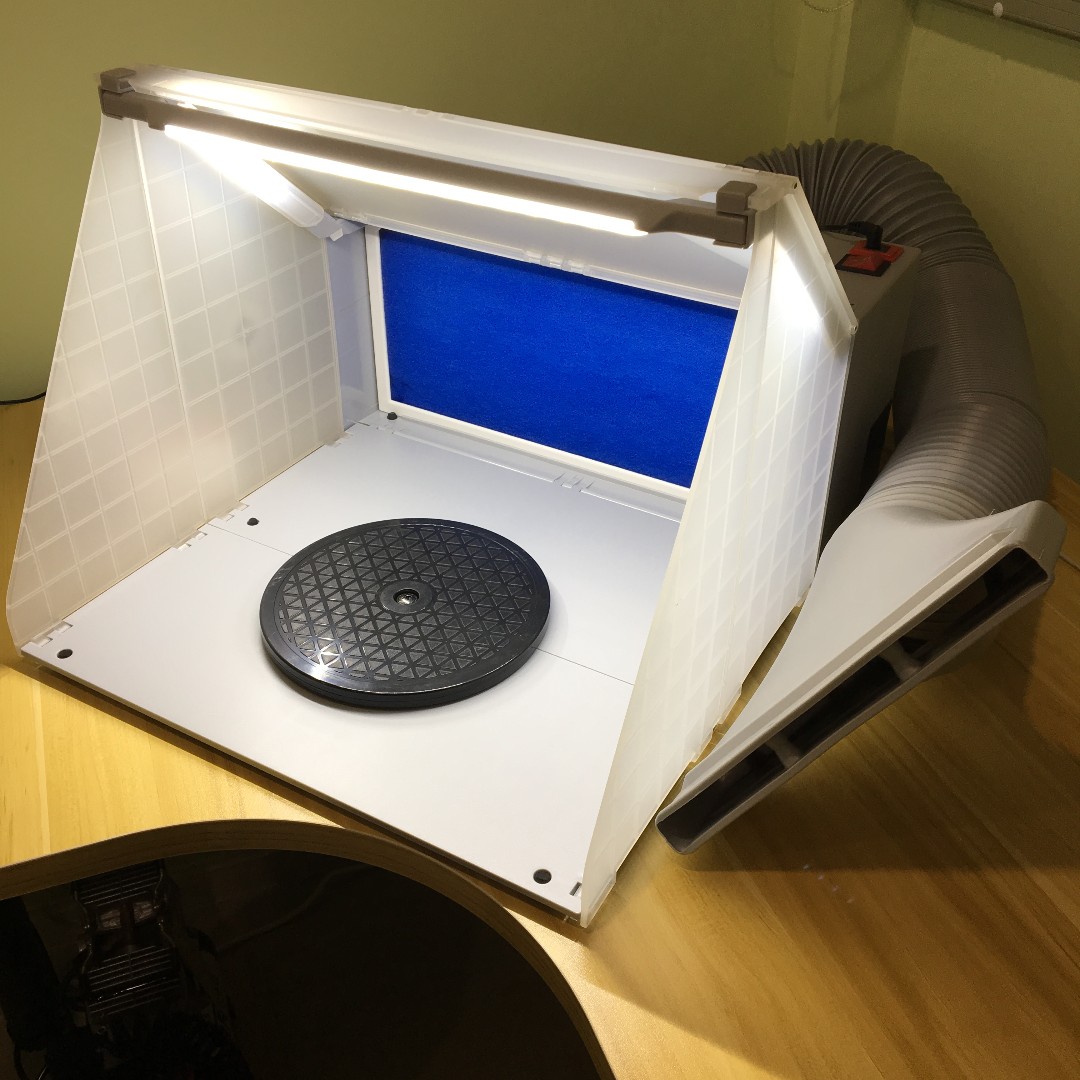 Spray Booth With LED Lights HS E420DCLK Hobbies Toys Stationery