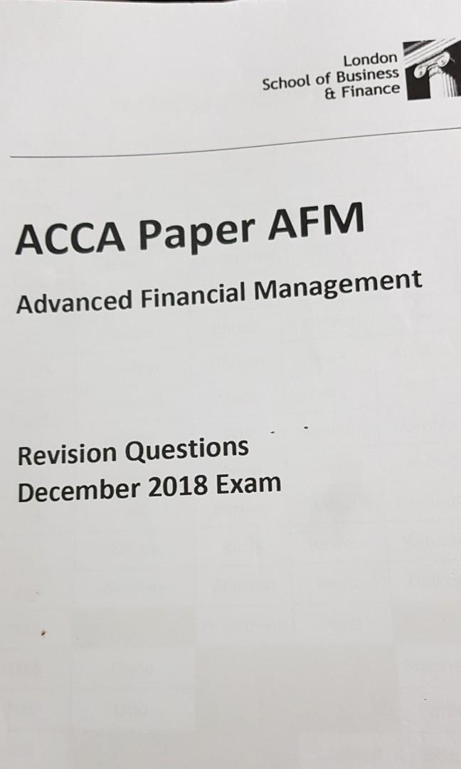 [ACCA] LSBF P4 (AFM) all-in notes by Sami, Hobbies & Toys, Books ...