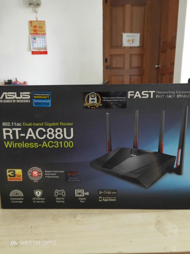 Asus wireless ac3100 router, Computers & Tech, Parts & Accessories ...