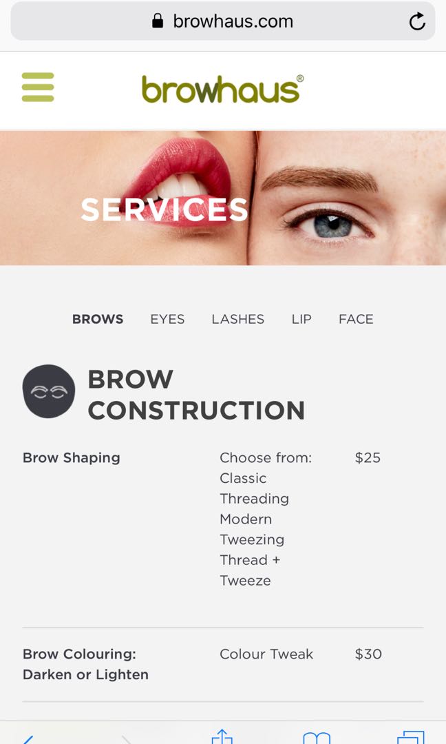 Browhaus eyebrow threading and tweezing package, Beauty & Personal Care ...