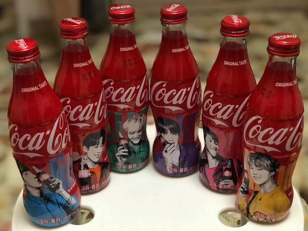 BTS Coke Bottles, Food & Drinks, Alcoholic Beverages on Carousell