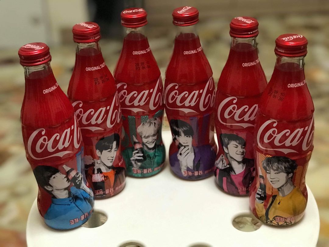 BTS Coke Bottles, Food & Drinks, Alcoholic Beverages on Carousell