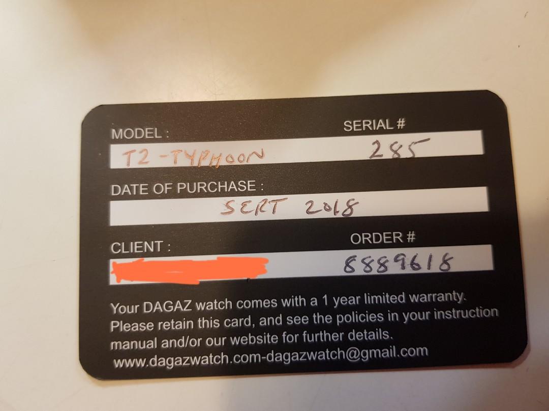 Dagaz"T2"- TYPHOON 300m Limited edition model 285/500 (Exclude nato strap) not seiko, Rolex ...