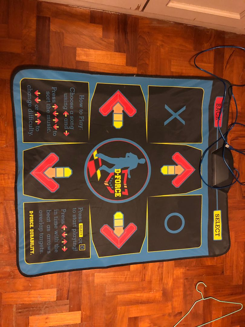D-Force Nonslip USB Dance Pad (DDR mat), Video Gaming, Video Game ...