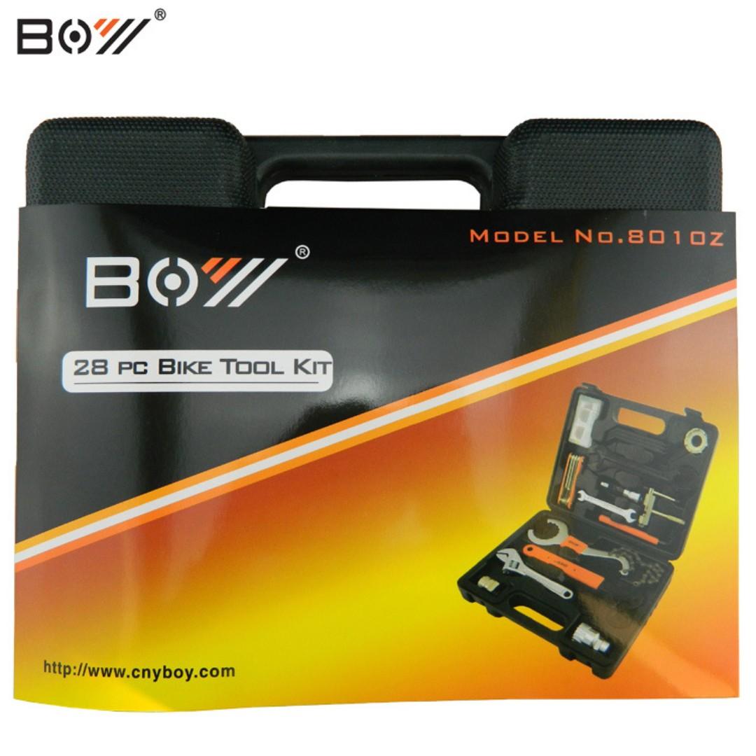 Universal 28pc Bicycle Toolkit Bicycle Toolset for Road Bike MTB with hollowtech tools, Sports ...