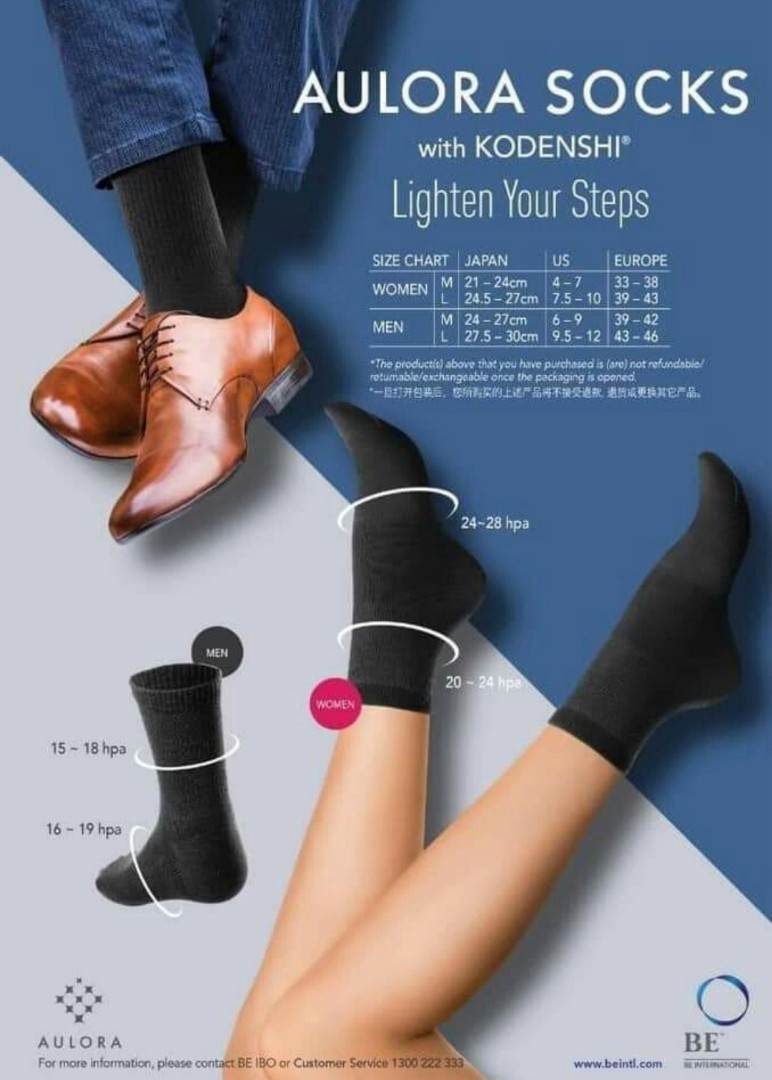 Aulora Socks - Kodenshi, Men's Fashion, Activewear on Carousell