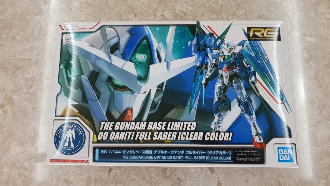 Bandai RG 1/144 The Gundam Base Limited 00 QAN [T] Full Saber [Clear ...