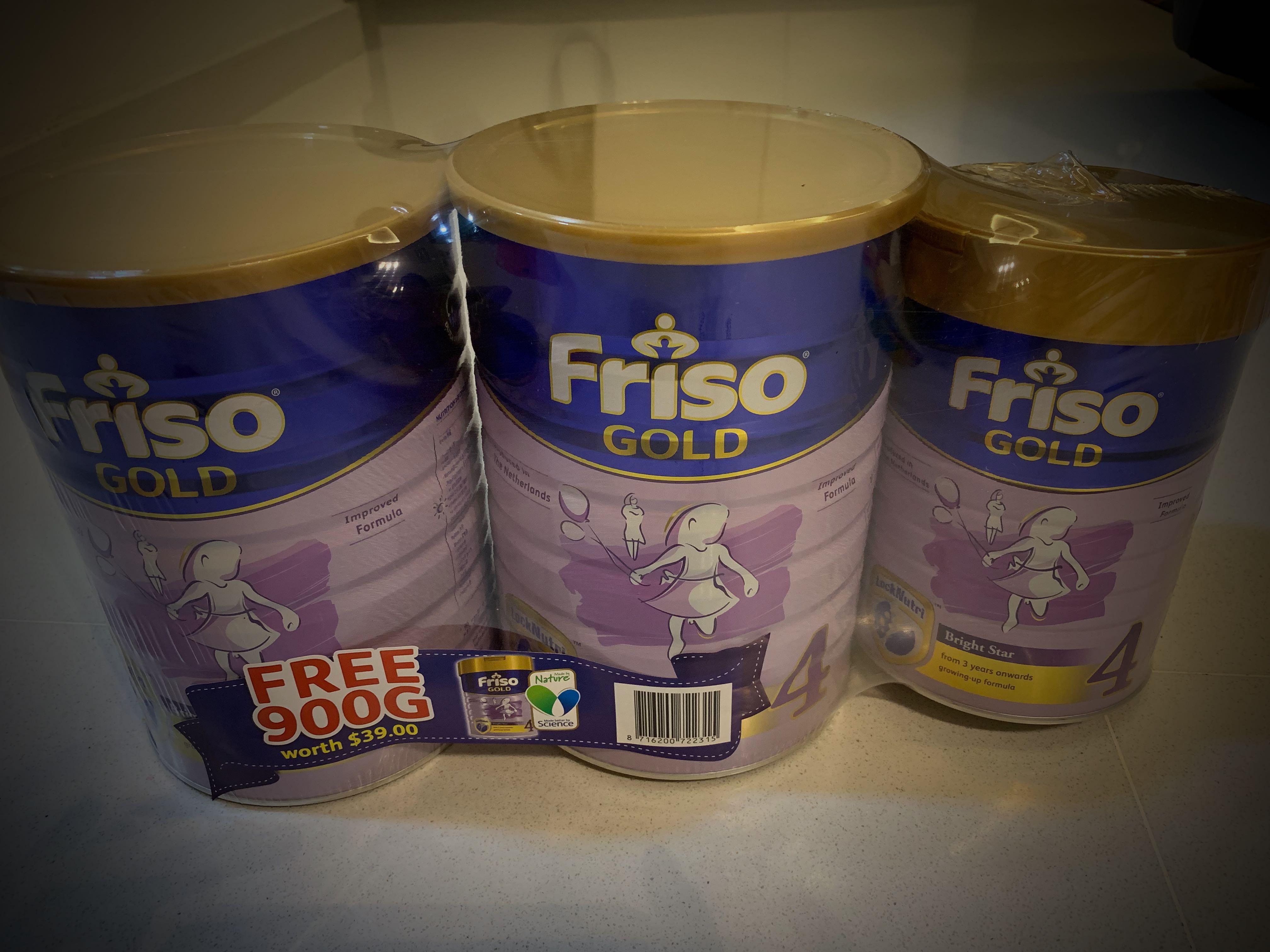 Friso Gold Stage 4 Growing-Up Baby Formula 1.8 kg plus free 900g worth ...