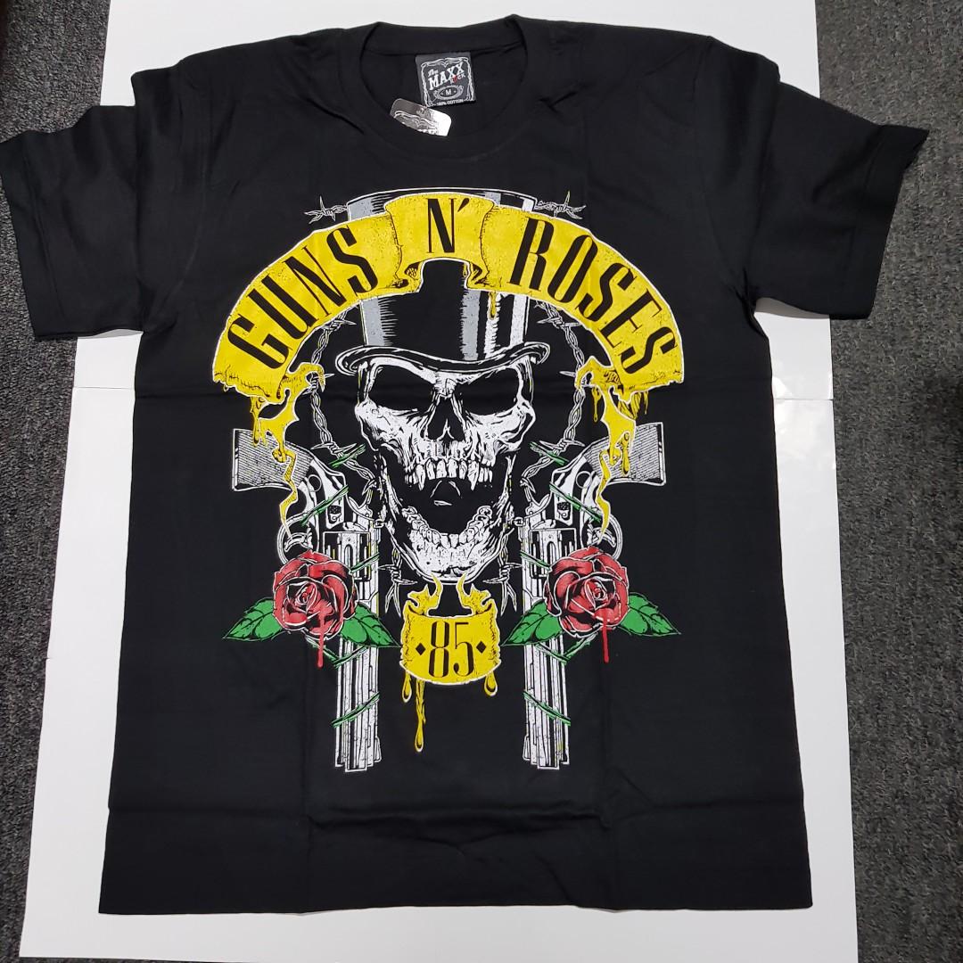 Guns N Roses - Yellow Skull Top Hat Los F'n Angeles (M/), Men's Fashion ...