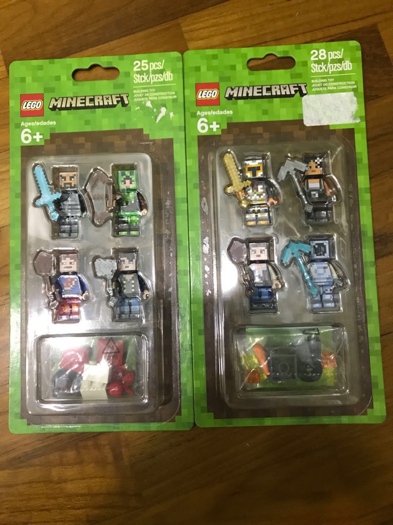 Lego Minecraft Pack of 4 Minifigures, Hobbies & Toys, Toys & Games on ...