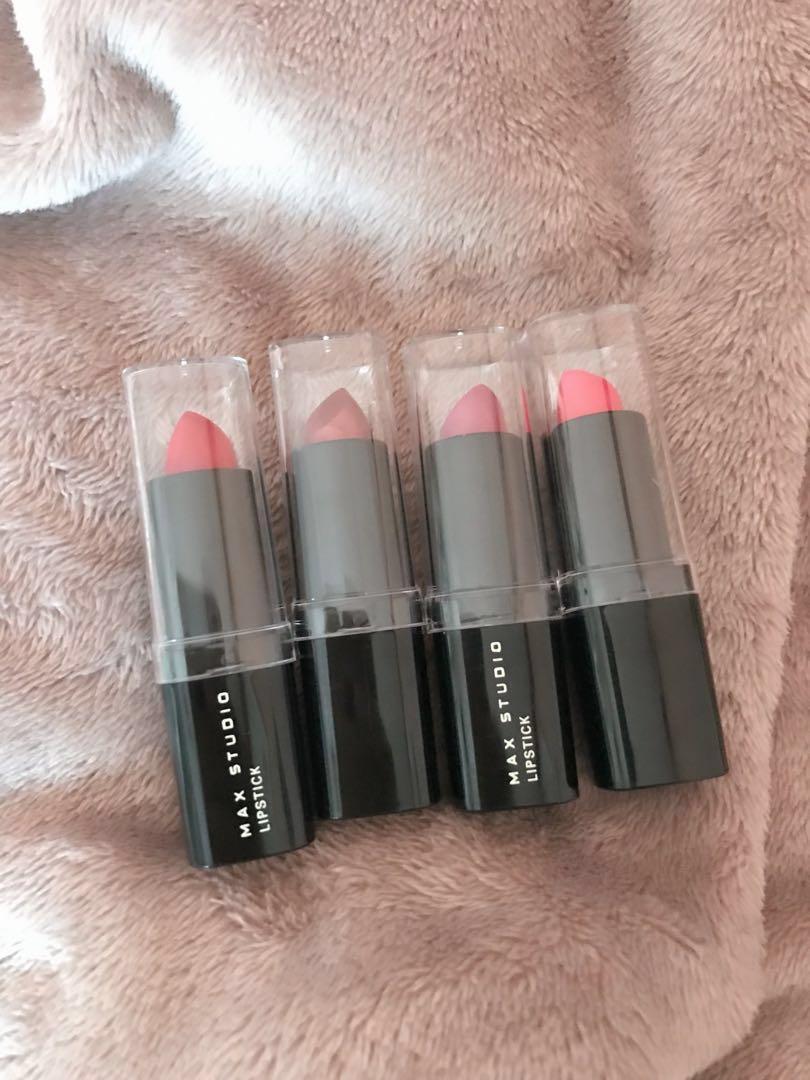 MAX STUDIO LIPSTICK (BUNDLE: 4 SHADES), Beauty & Personal Care, Face ...