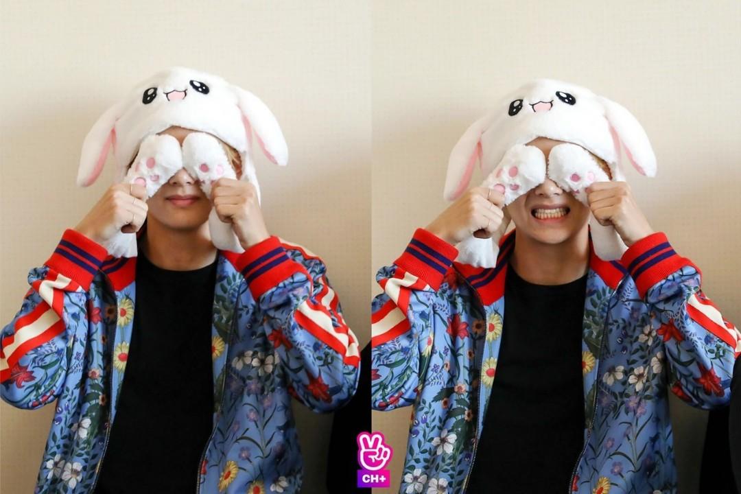 (PO) Run BTS Moving Rabbit Ears Hat, Hobbies & Toys, Memorabilia ...