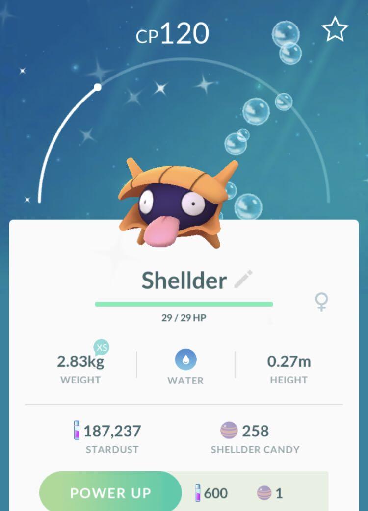 Pokemon go shiny shellder, Hobbies & Toys, Toys & Games on Carousell