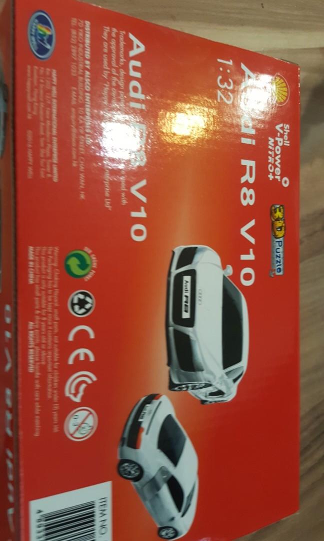 Shell audi r8 v10 3d puzzle, Hobbies & Toys, Toys & Games on Carousell