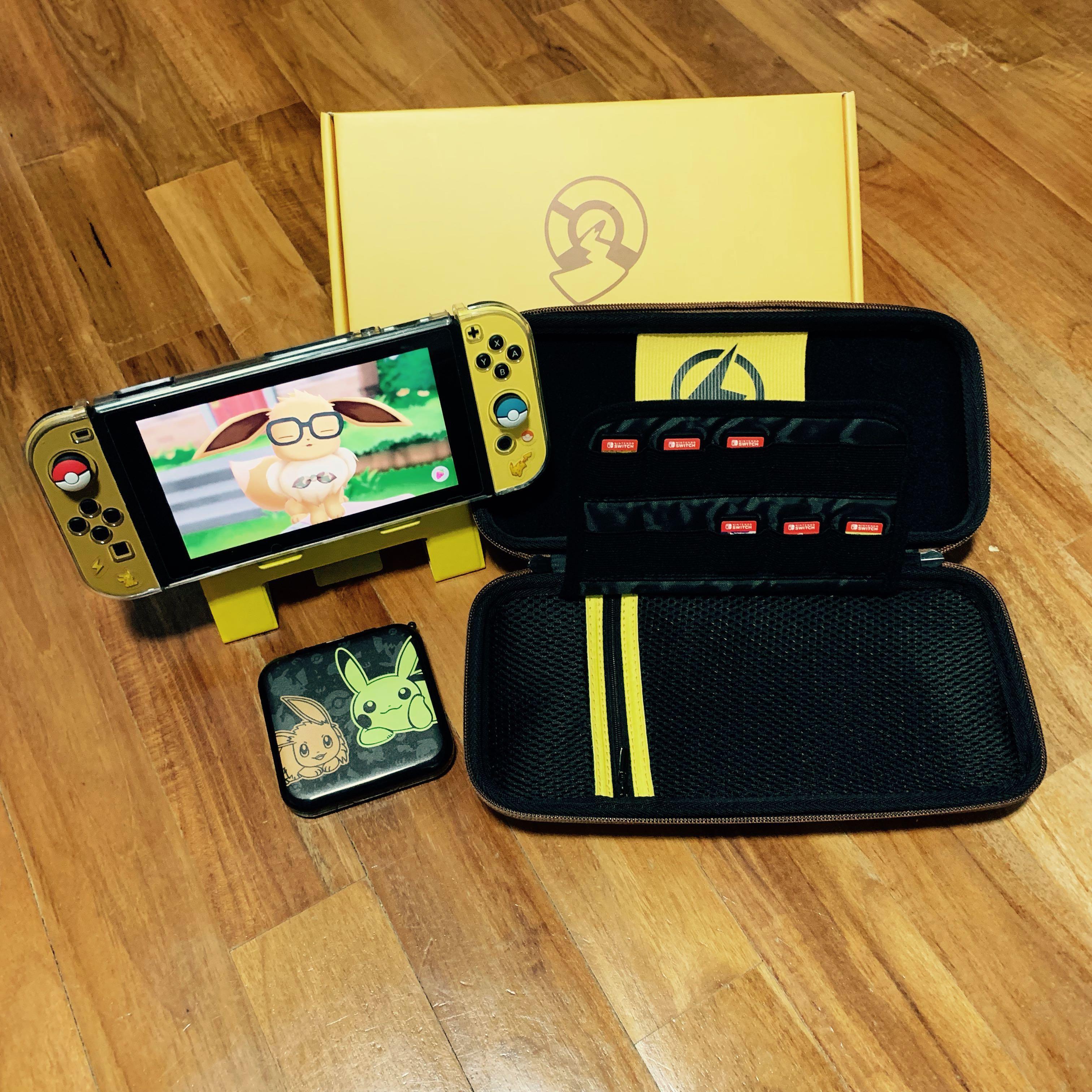 Switch Pikachu Pokemon Case with dock, Video Gaming, Video Game ...