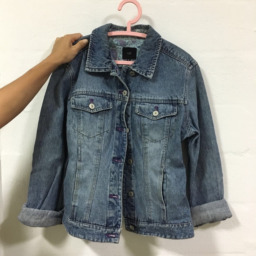 U2 Denim Jacket, Women's Fashion, Coats, Jackets and Outerwear on Carousell