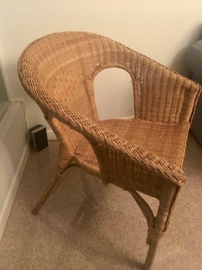 Wicker Harm Chair, Furniture & Home Living, Furniture, Chairs on Carousell