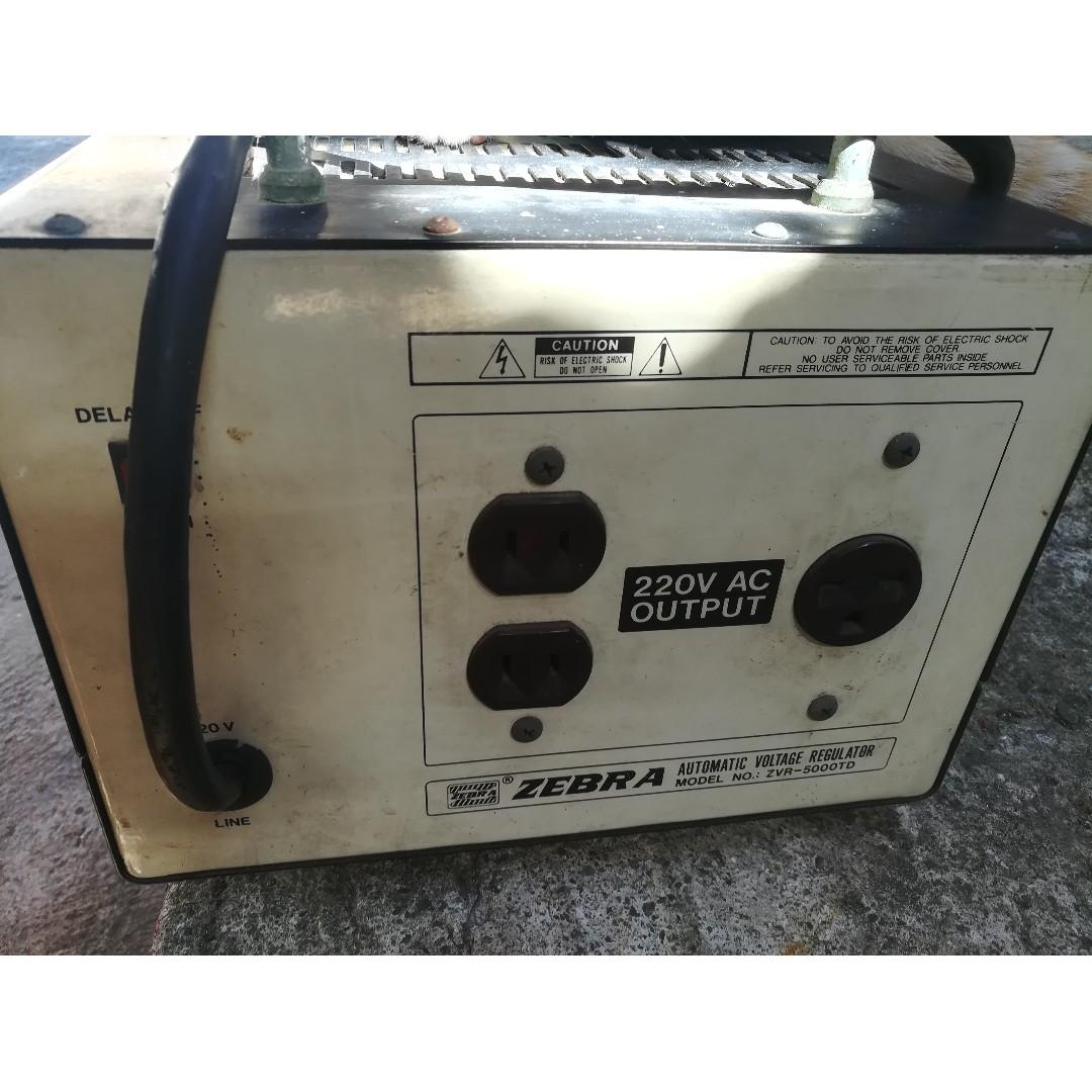 Zebra Automatic Voltage Regulator 5000TD, TV & Home Appliances, Kitchen ...