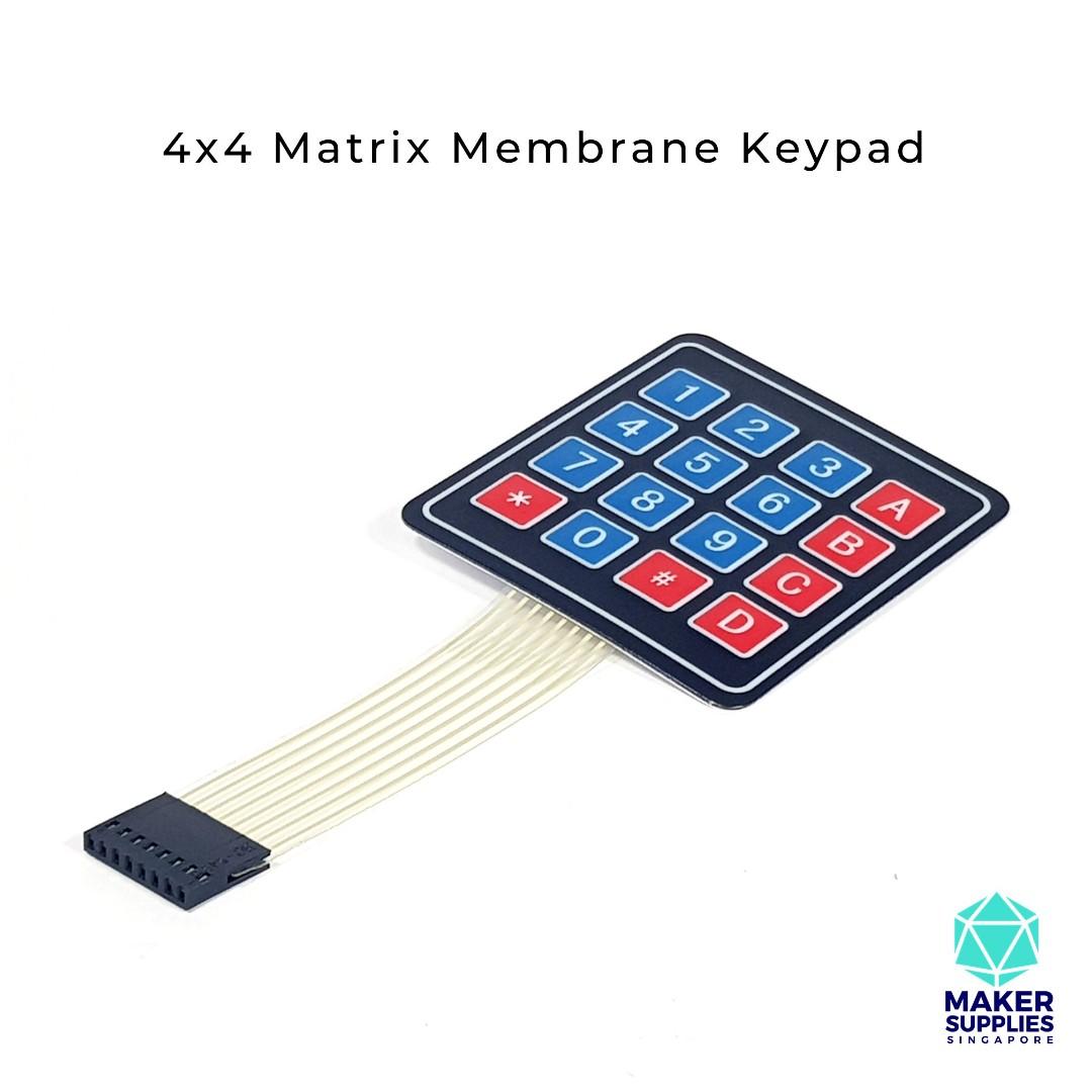4x4 Matrix Membrane Keypad - MakerSupplies Singapore on Carousell