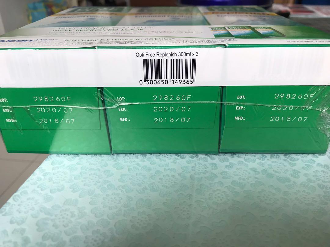 Alcon Opti-Free contact lens solution (300ml x 3), Beauty & Personal Care, Face, Face Care on ...