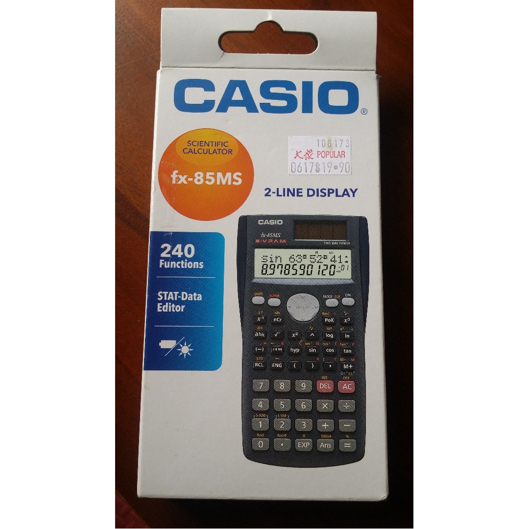 Casio FX-85MS calculator: approved from PSLE, GCE "O" and "A" levels ...