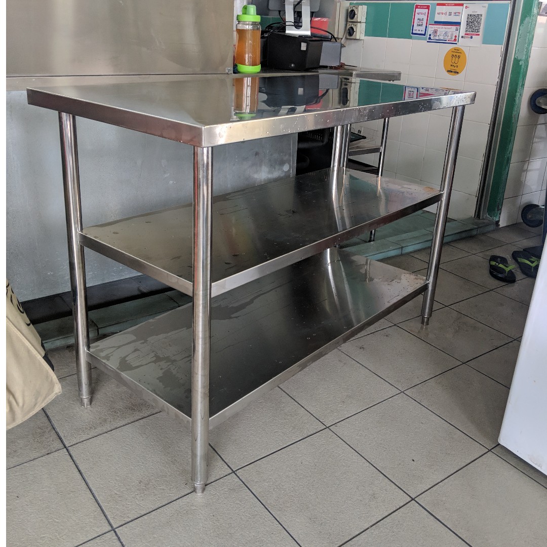 Custom made Stainless Steel 3 tier Kitchen Preparation Table, Furniture ...