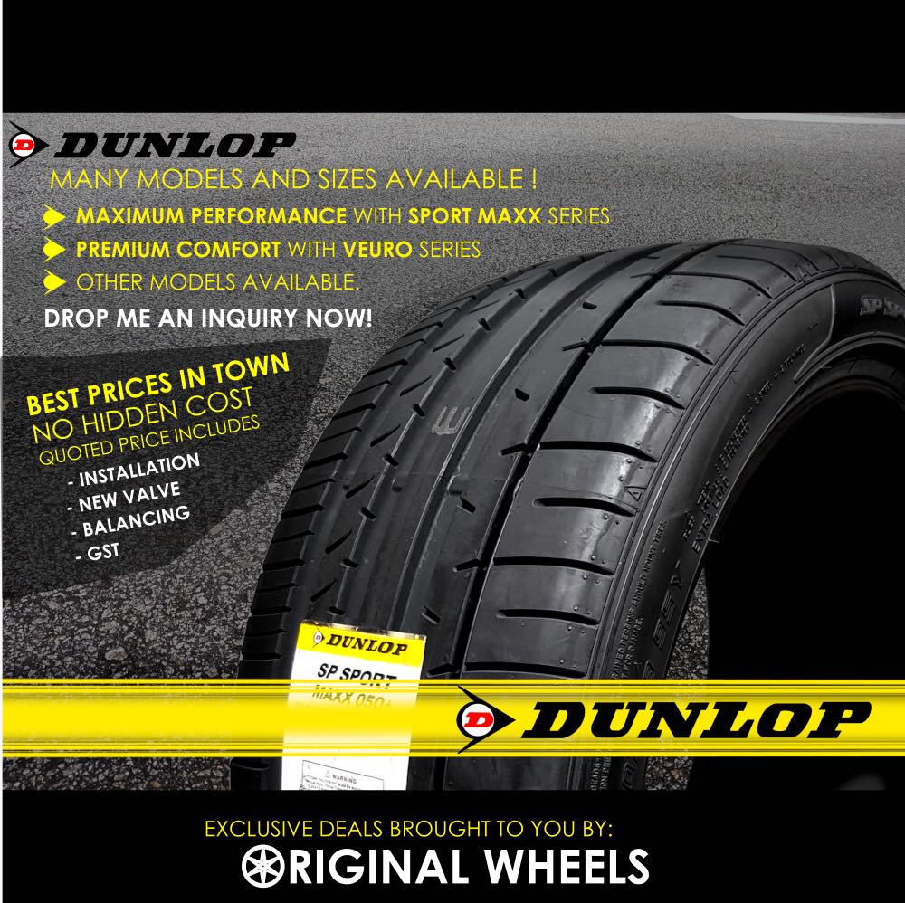 Dunlop Tyres Super Sale!, Car Accessories, Tyres & Rims on Carousell Dunlop Tyres Super Sale!, Car Accessories, Tyres & Rims on Carousell