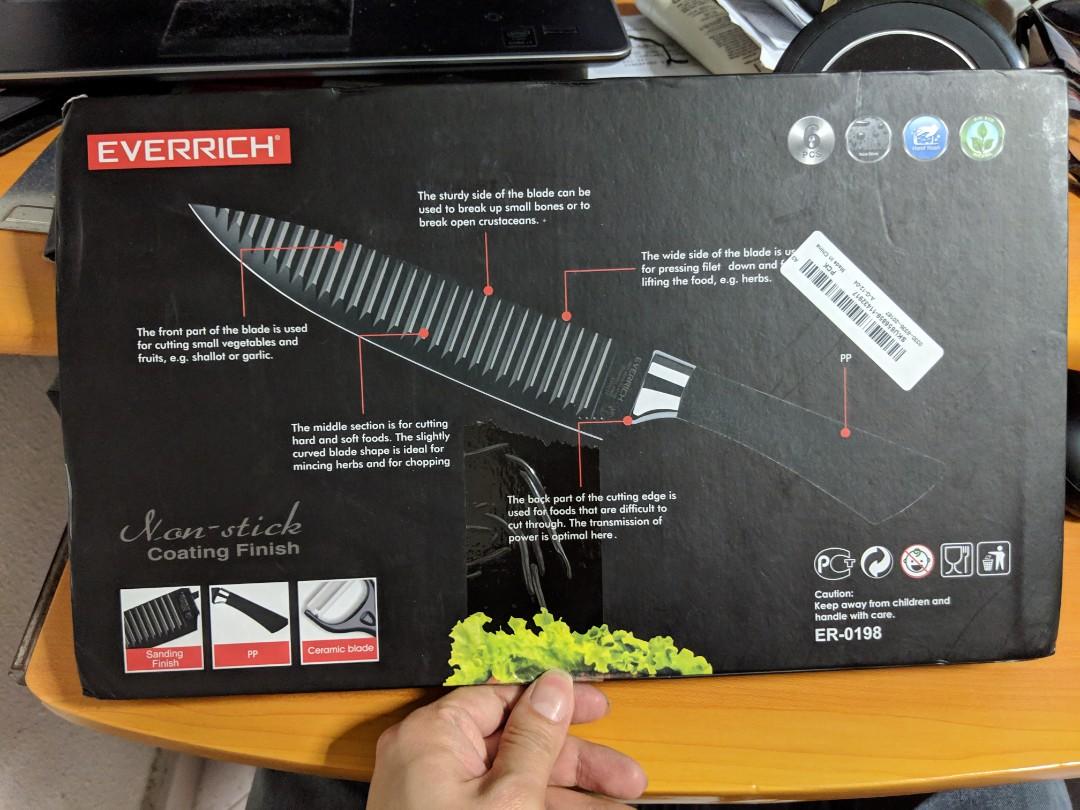 EverRich 5 Plus 1 Kitchen Knife Set in Luxury Gift Box, Furniture ...