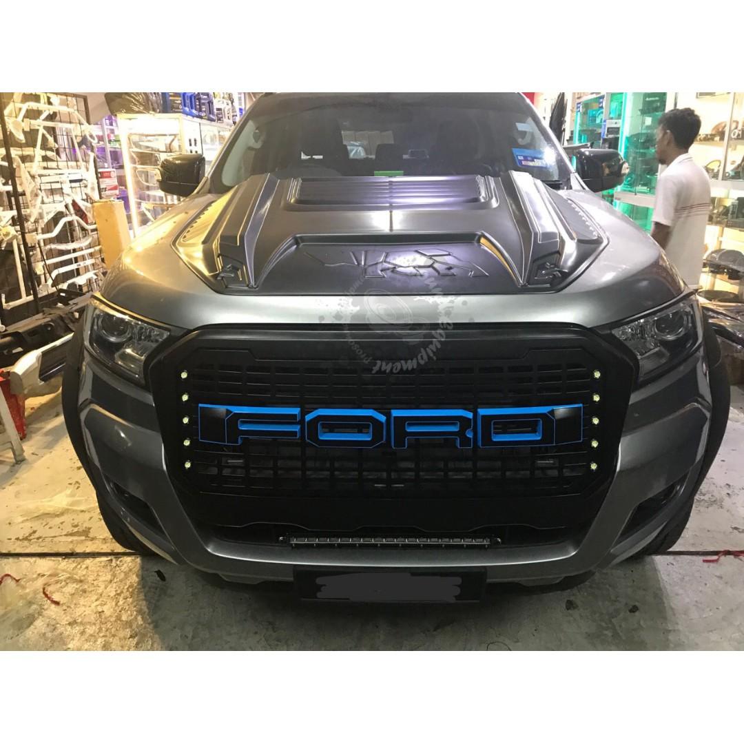 FORD RANGER T7 FRONT SCOOP MATT BLACK (BIG), Auto Accessories on Carousell
