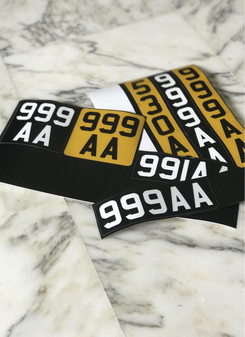 LTA registered number labels decals / stickers, Sports Equipment ...