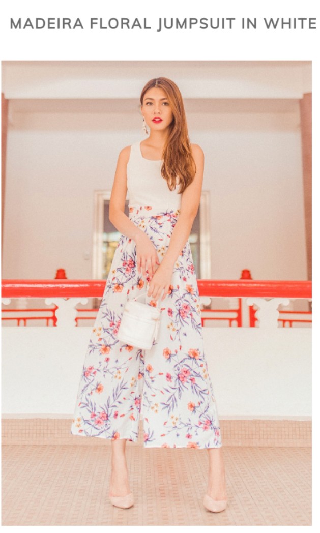 MGP Label Madeira floral Jumpsuit in white, Women's Fashion, Dresses ...