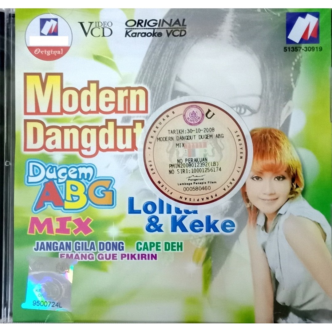 Modern Dangdut Dugem ABC Mix Lolita Keke VCD, Hobbies & Toys, Music ...