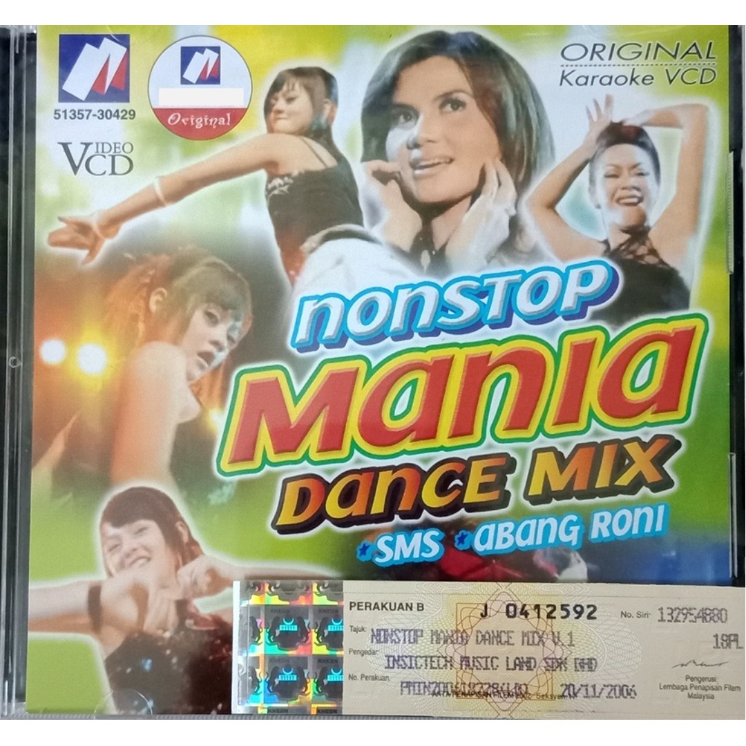 Nonstop Mania Dance Mix SMS Abang Roni VCD, Hobbies & Toys, Music & Media, CDs & DVDs on Carousell