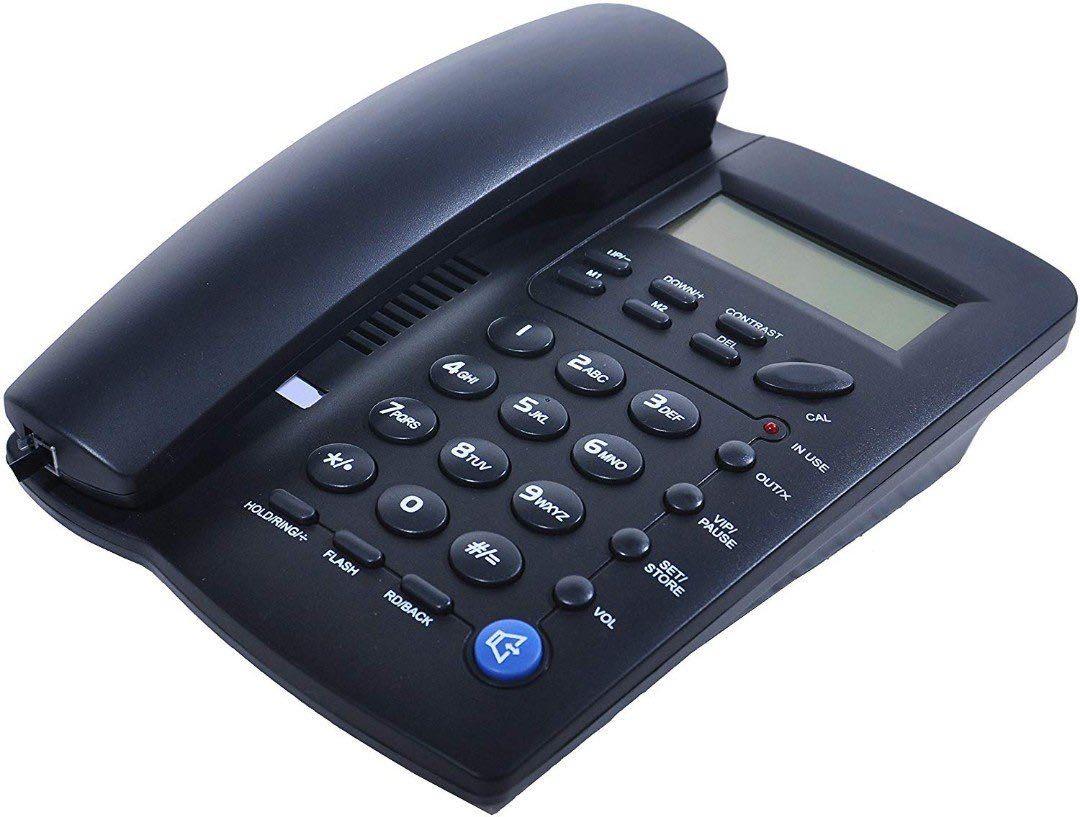 Ornin Y043 Corded Telephone with Speaker, Display, Basic Calculater and ...