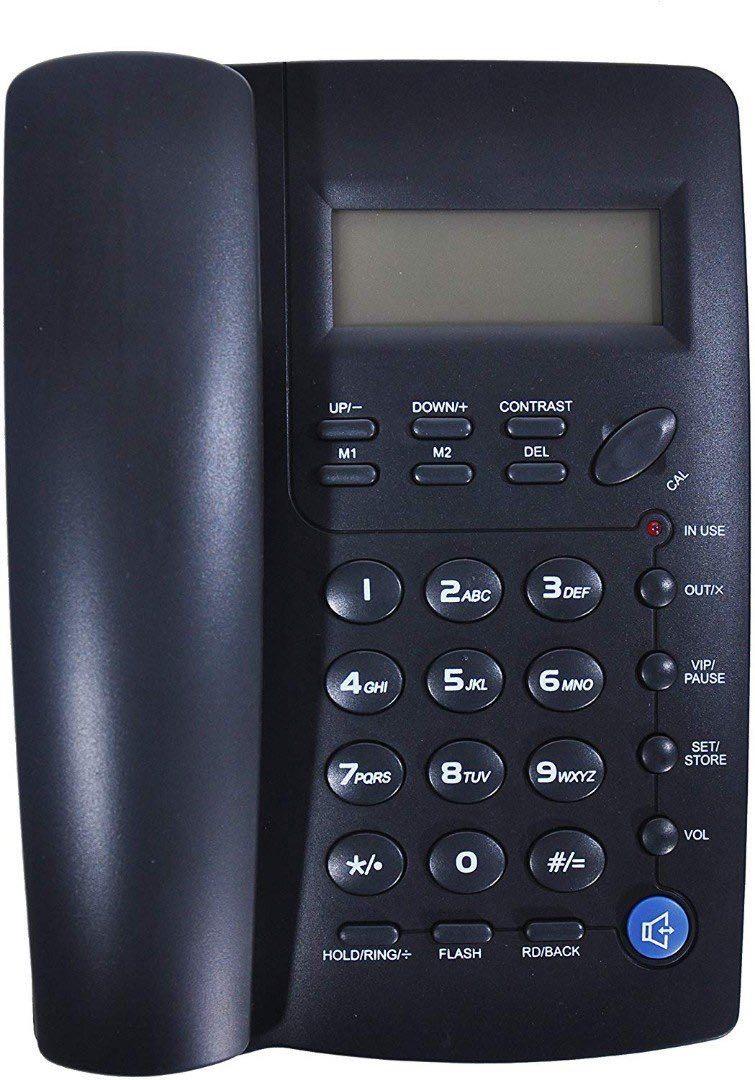 Ornin Y043 Corded Telephone with Speaker, Display, Basic Calculater and Caller ID, Black(E386 ...