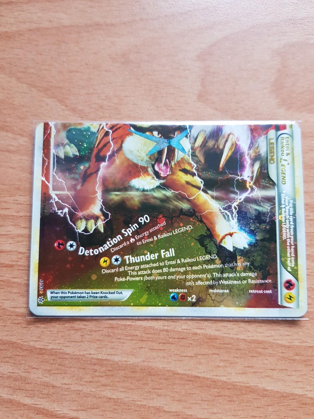 Pokemon Entei & Raikou Legend card, Toys & Games, Board Games & Cards ...