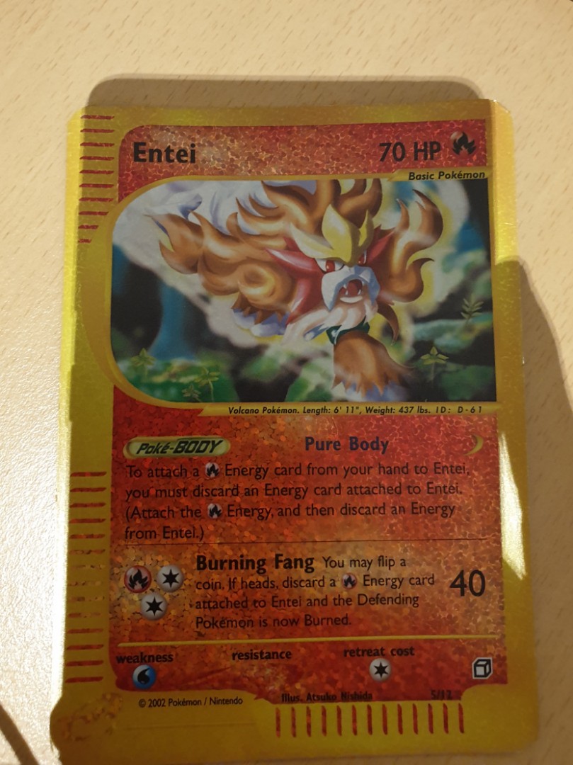 Pokemon Jumbo Card Entei, Hobbies & Toys, Toys & Games on Carousell