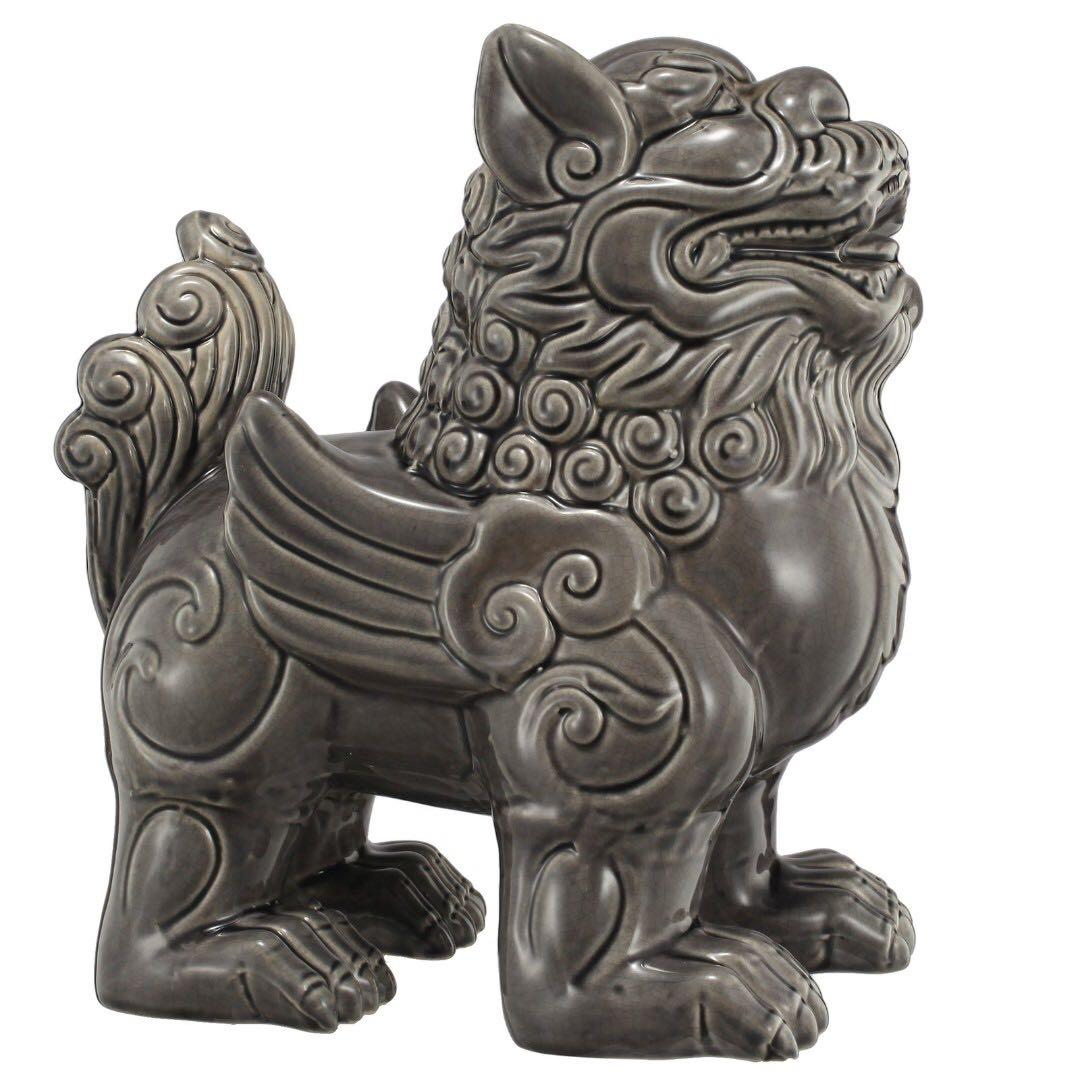 Sale! Guardian Lion Feng Shui Chinese Foo Dog Glazed Ceramic Statue ...