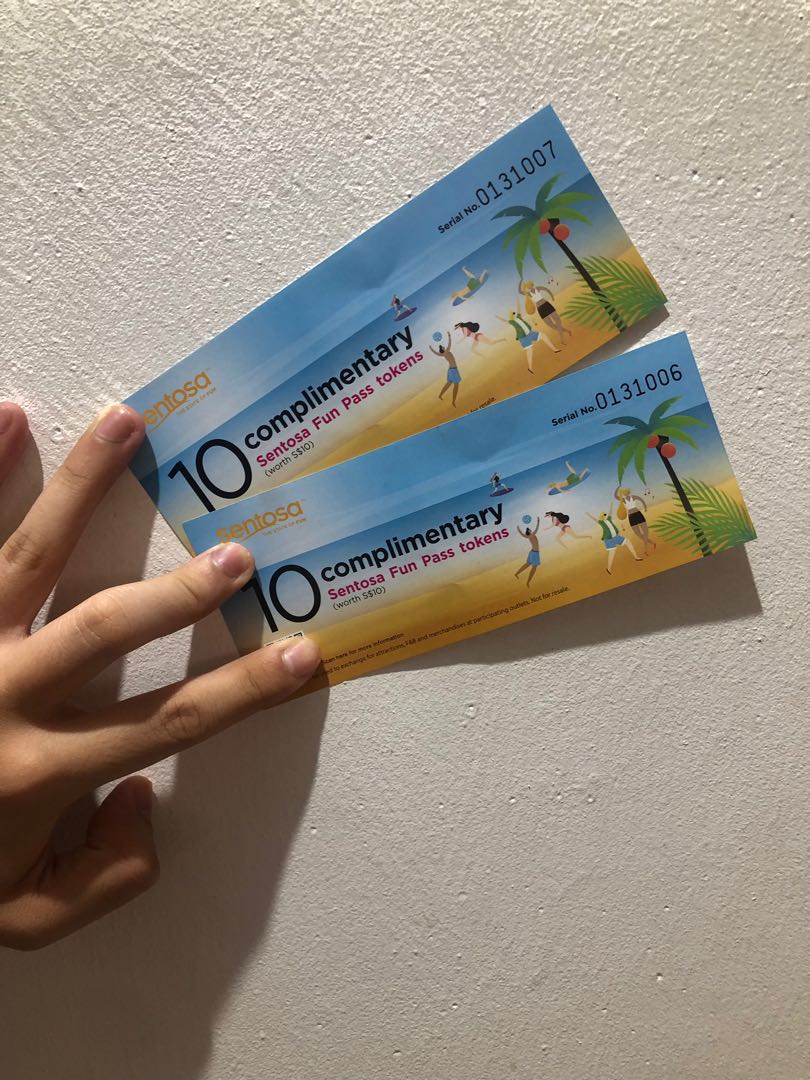 Sentosa Fun Pass - 2 x 10 Tokens, Entertainment, Gift Cards & Vouchers ...