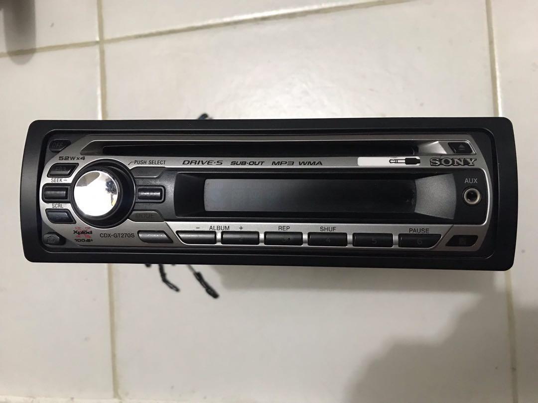 Sony Single DIN Car Stereo CDX-GT270S, Car Accessories, Accessories on ...