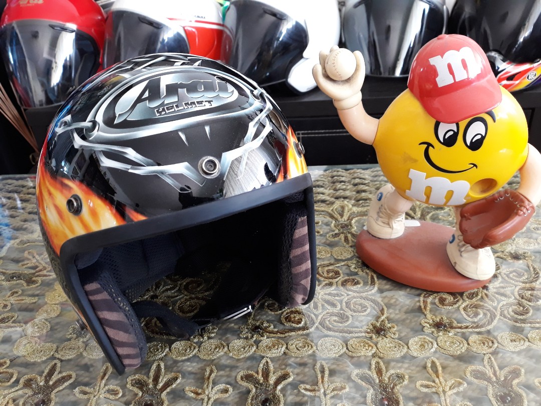 #0154.10 ARAI OPEN FACE MODEL SW CLASSIC DESIGN FLAME, Motorcycles ...