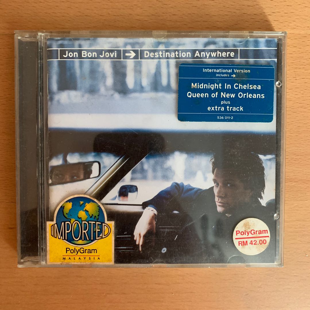 Jon Bon Jovi - Destination Anywhere Album CD, Hobbies & Toys, Music ...