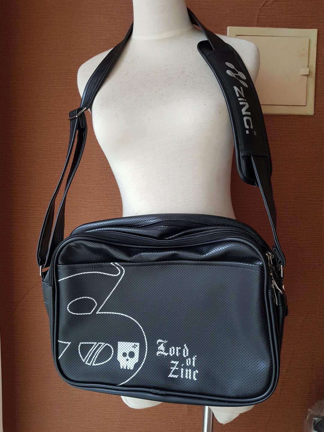 ZINC Black Unisex Messenger Postman Bag, Fesyen Wanita, Tas & Dompet di ...