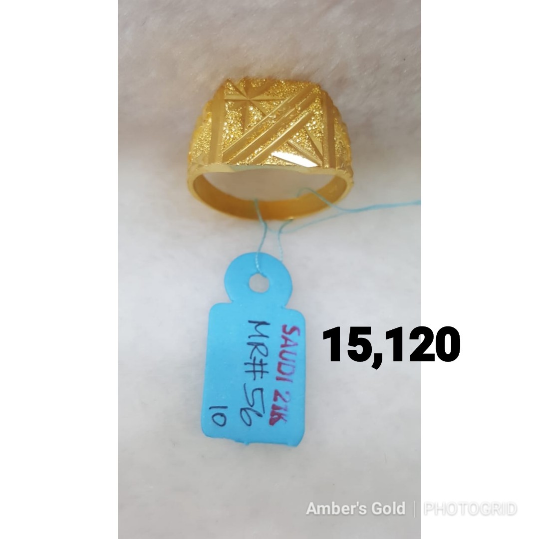 21k Saudi gold MEN'S RING in assorted designs, Men's Fashion, Watches ...