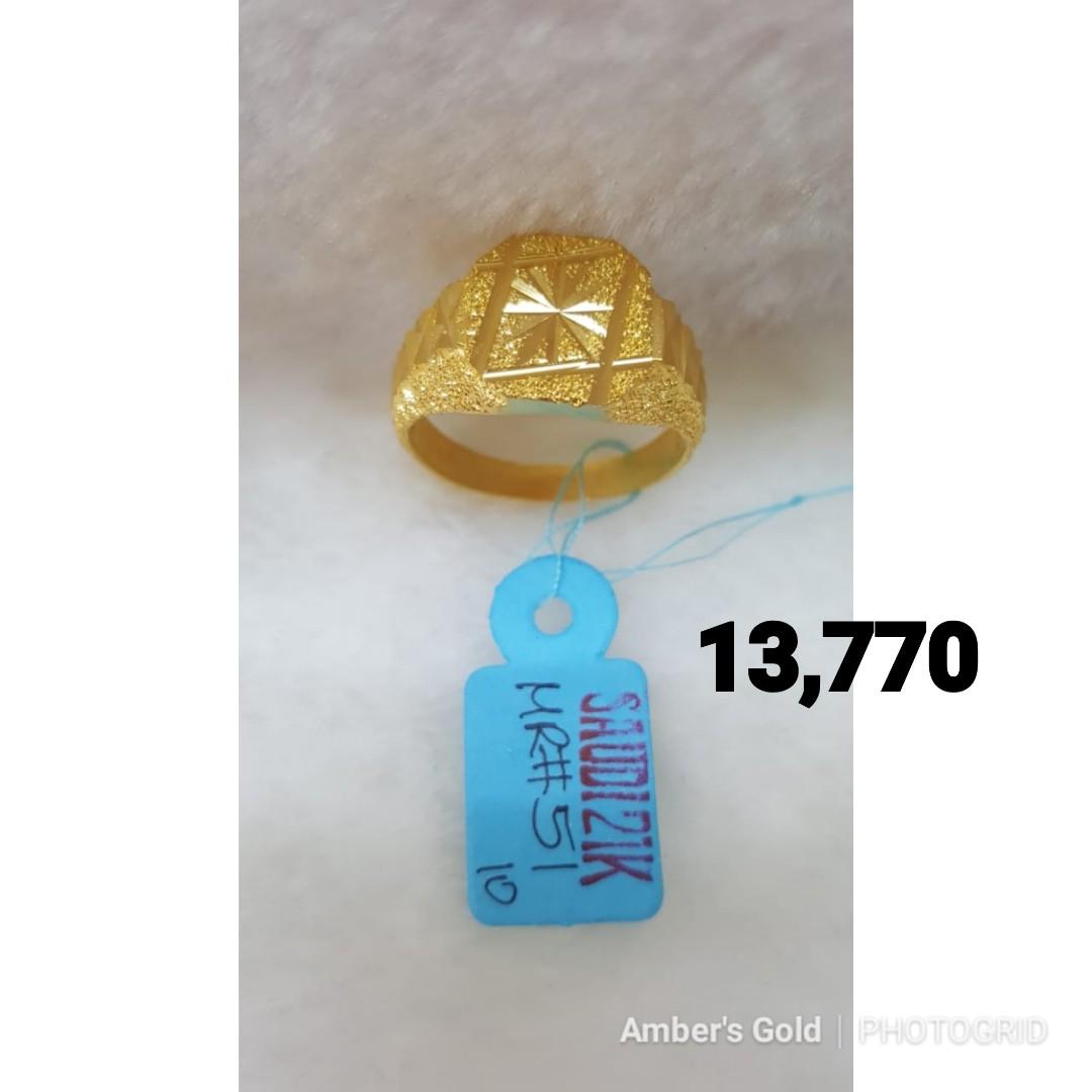 21k Saudi gold MEN'S RING in assorted designs, Men's Fashion, Watches ...