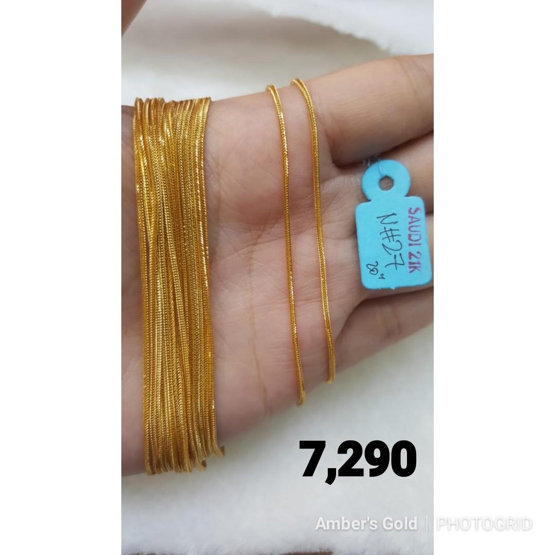 21k Saudi gold NECKLACE CHAIN in assorted designs, Women's Fashion ...