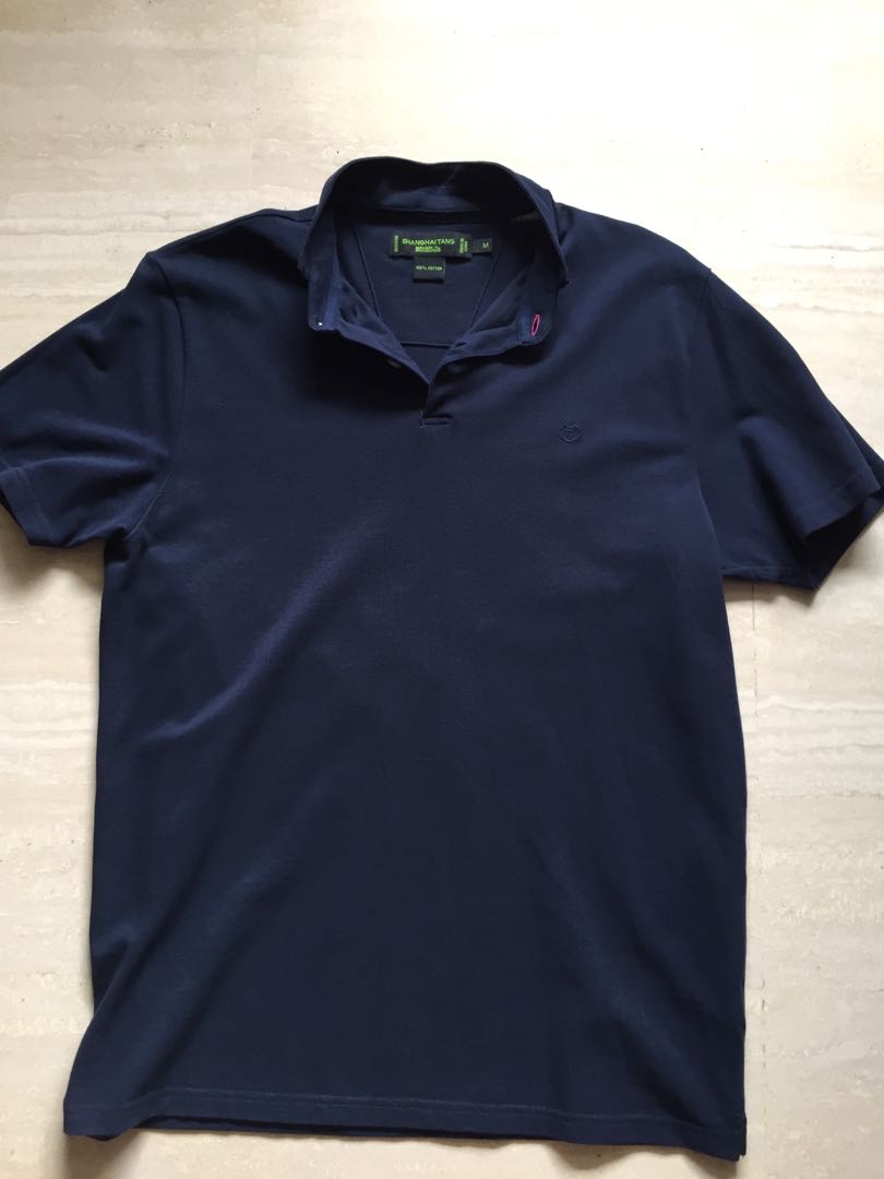 Authentic Shanghai Tang Navy polo T, Men's Fashion, Tops & Sets, Formal ...