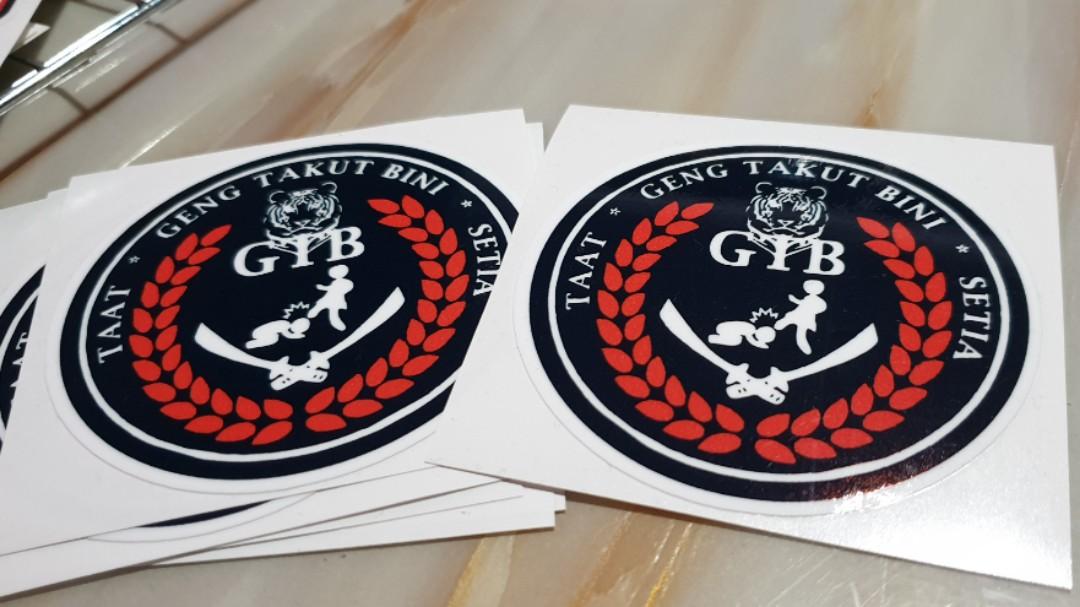 Geng Takut Bini sticker, Motorcycles, Motorcycle Accessories on Carousell