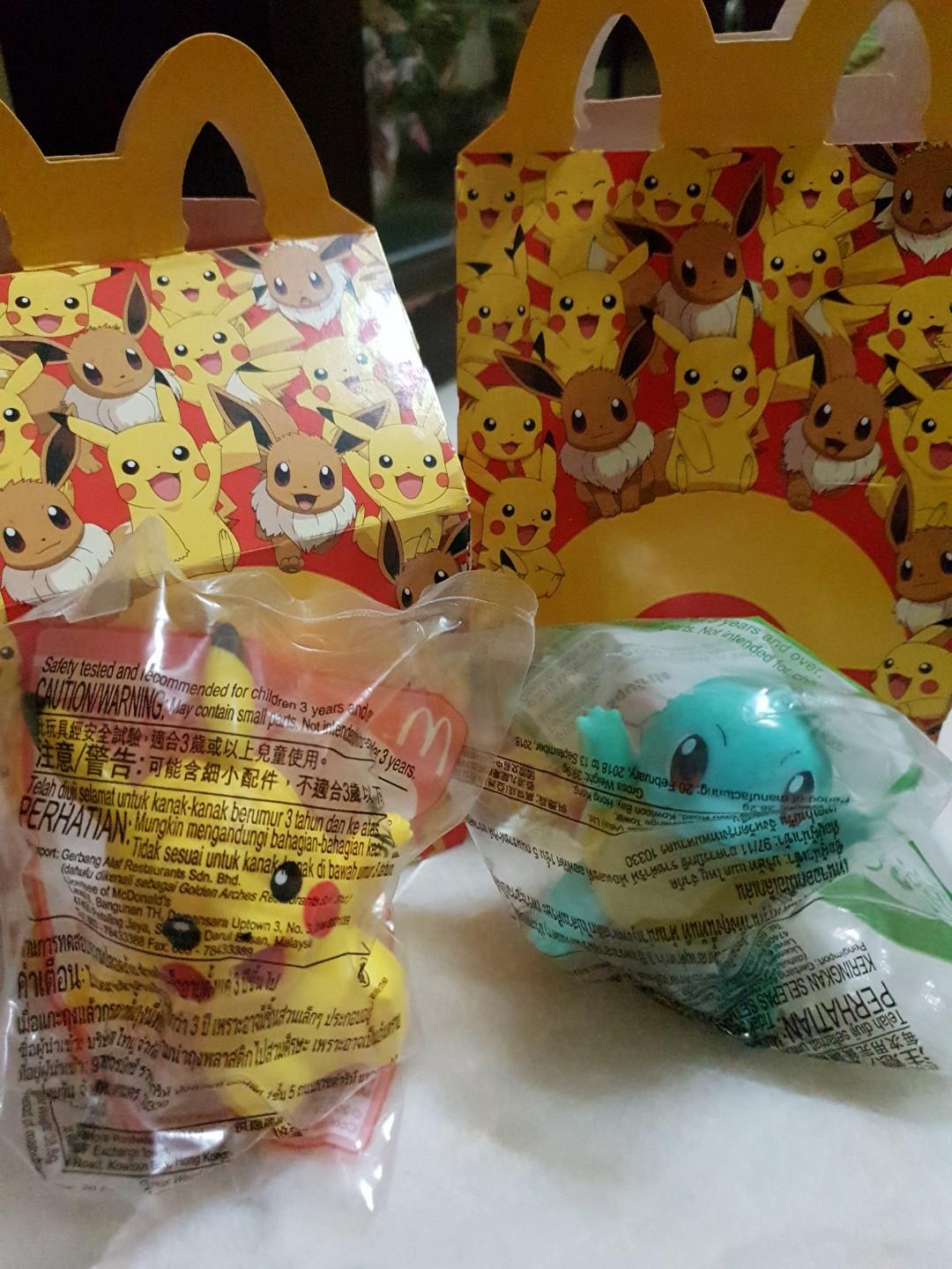 MCD Pokemon collection- Pikachu and Squirtle, Hobbies & Toys ...